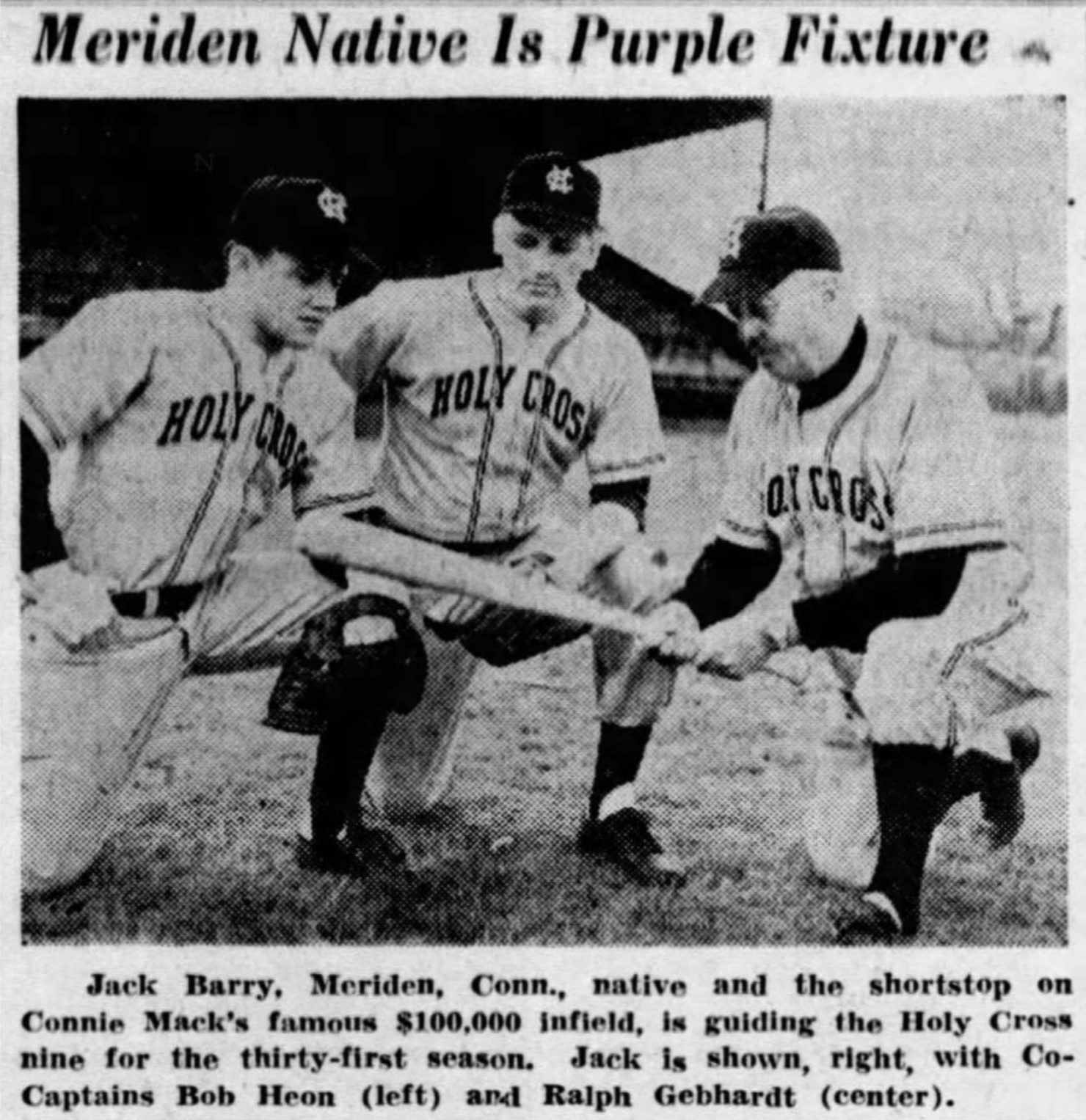 5-time World Series Champion, Jack Barry of Meriden